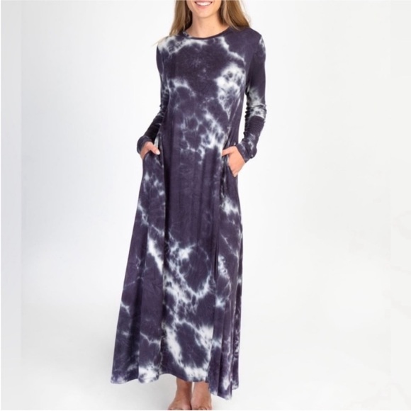 NATURAL LIFE | Dresses | Nwt Natural Life Stevie Knit Tie Dye Maxi Dress | Poshmark